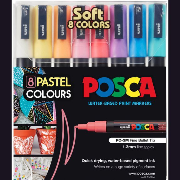 POSCA PC3M-8 - Posca - Malerkassen.dk ApS
